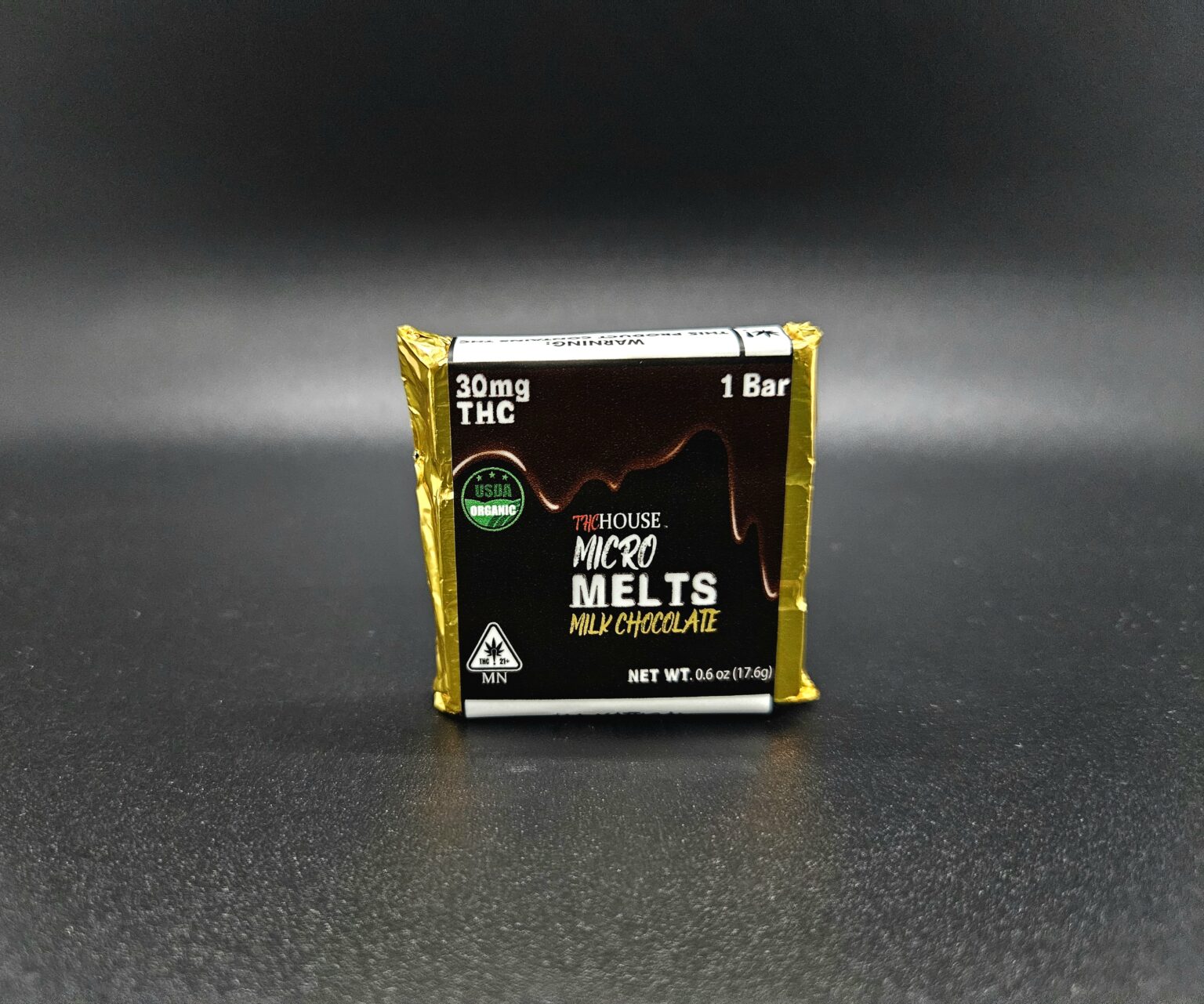 Organic Micro Melt Chocolate Bar – D9 THC Infused – CBDHOUSE